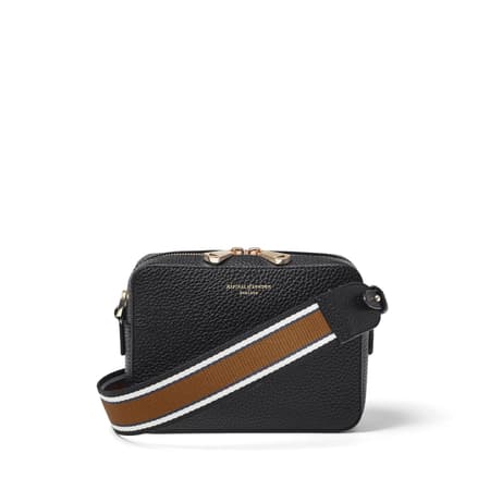Black Camera Crossbody Bag with Interchangeable Straps | Aspinal