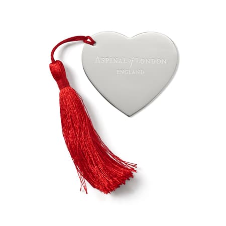 Heart Sterling Silver Bookmark | Aspinal of London