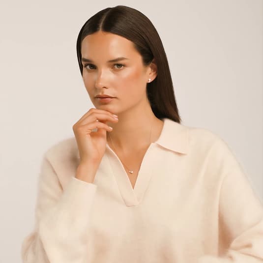 Toi Et Moi Stud Earrings in 14ct Gold | Aspinal of London