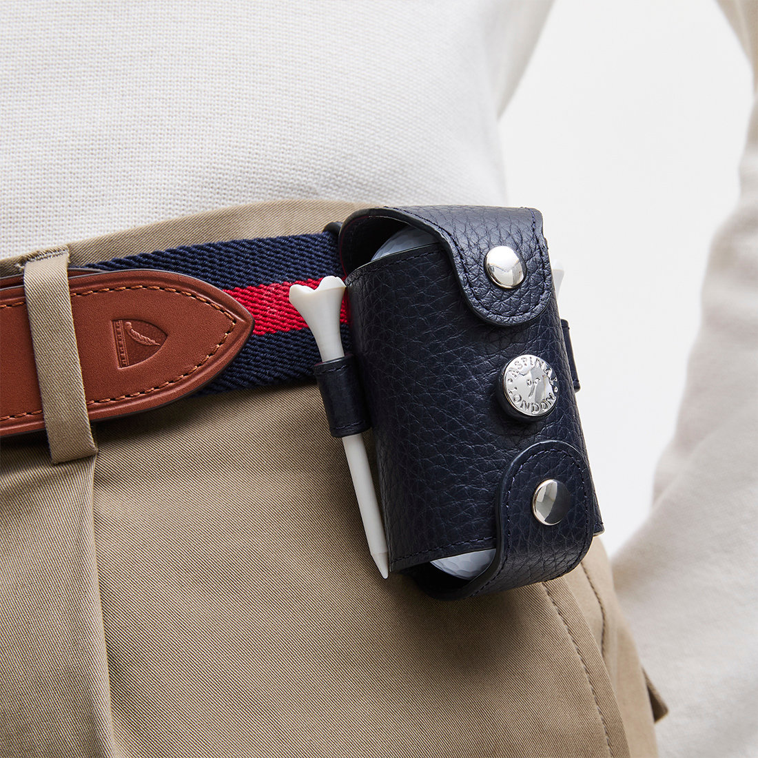 Golf Tidy in Navy Pebble | Aspinal of London