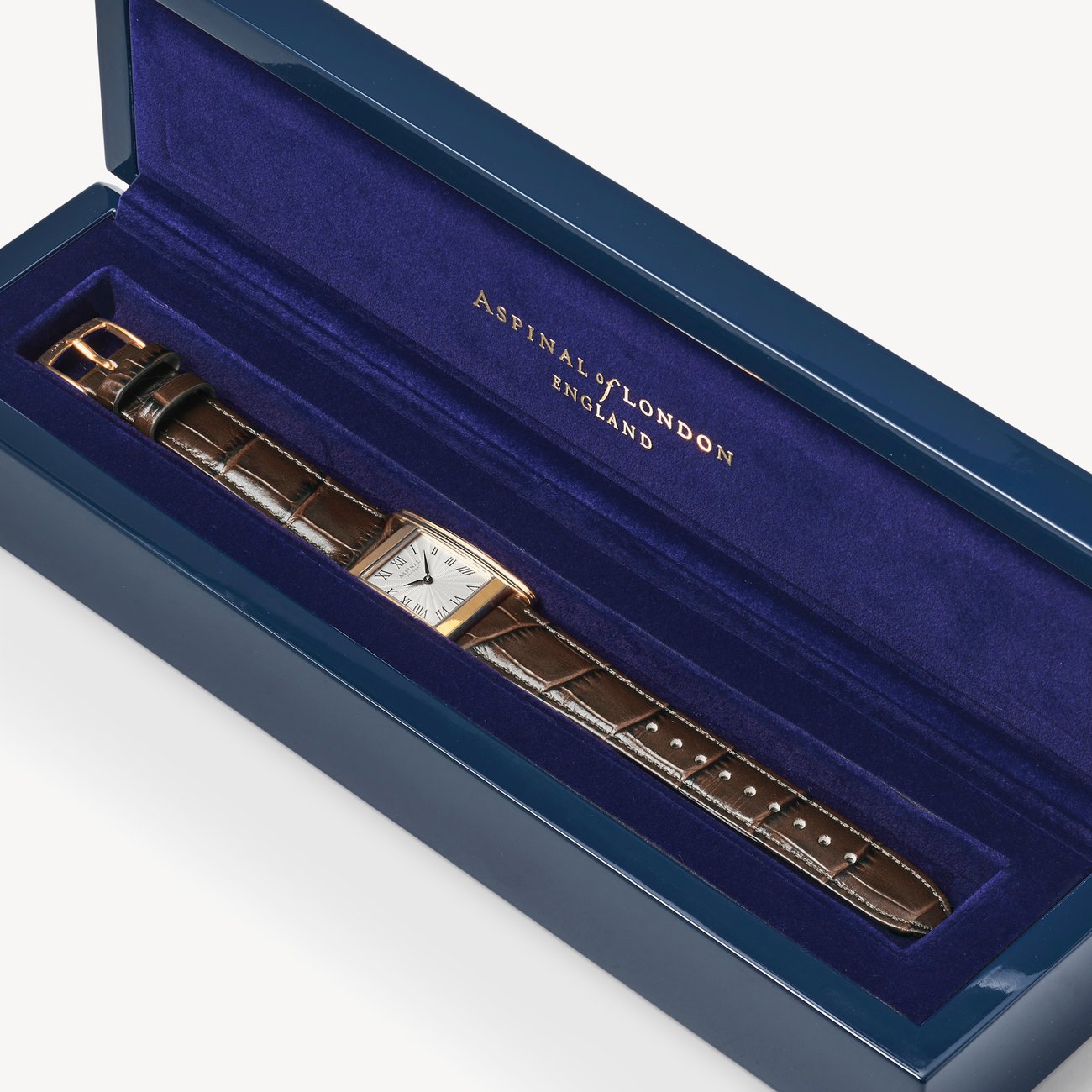 Leather Strap Watch - Chestnut Croc Mayfair® Watch | Aspinal