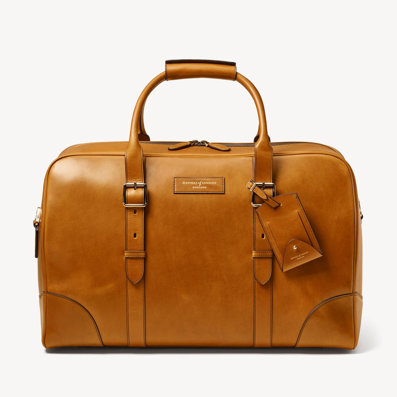 Harrison Large Weekender Travel Bag in English Tan | Aspinal