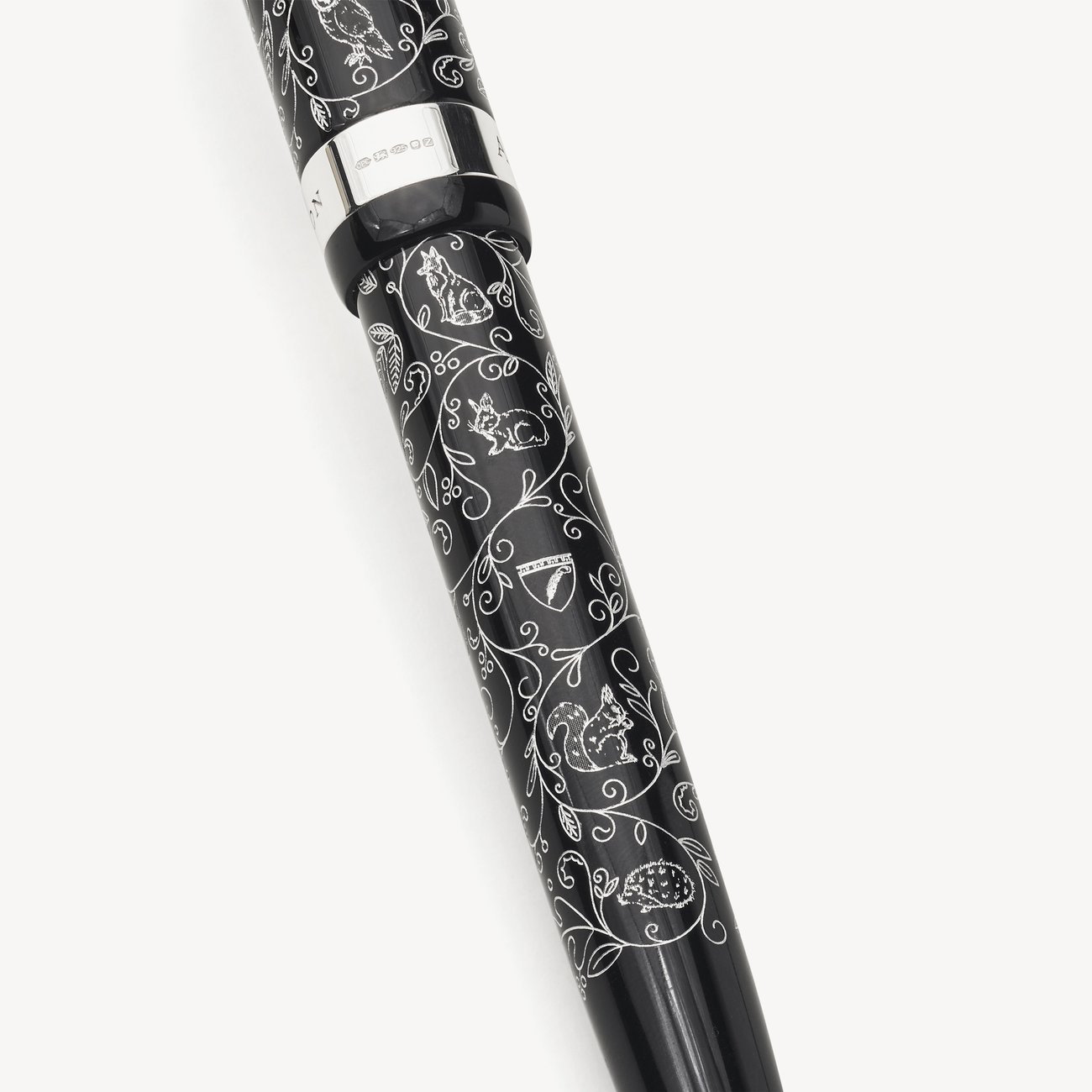 Sterling Silver Black English Heritage Classic Pen | Aspinal