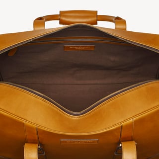 Harrison Large Weekender Travel Bag in English Tan | Aspinal