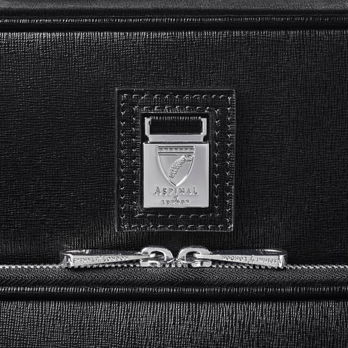 Connaught Cabin Case in Black Saffiano | Aspinal of London
