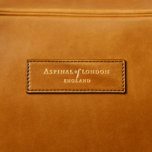 Harrison Large Weekender Travel Bag in English Tan | Aspinal