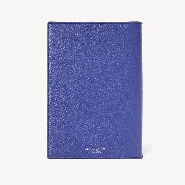 A5 Refillable Luxury Journal in Cobalt Blue Pebble | Aspinal