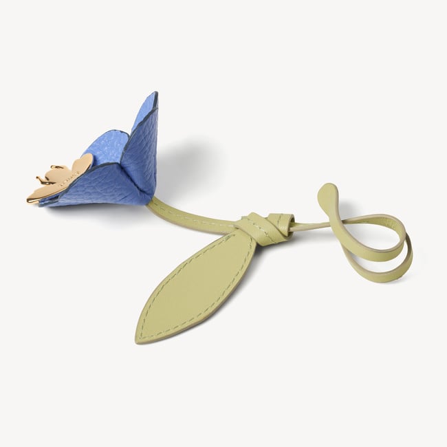 Wildflower & Bee Charm in Capri Blue Pebble | Aspinal of London