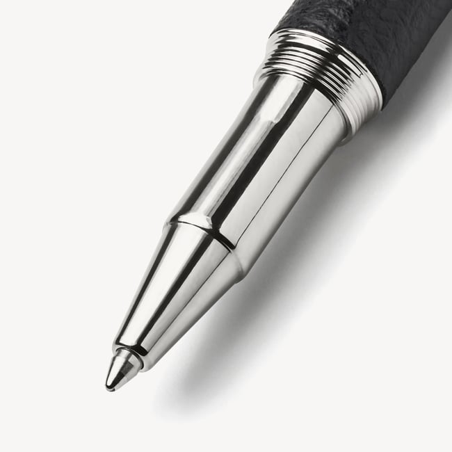 London Ballpoint Pen in Black Soft Saffiano | Aspinal of London