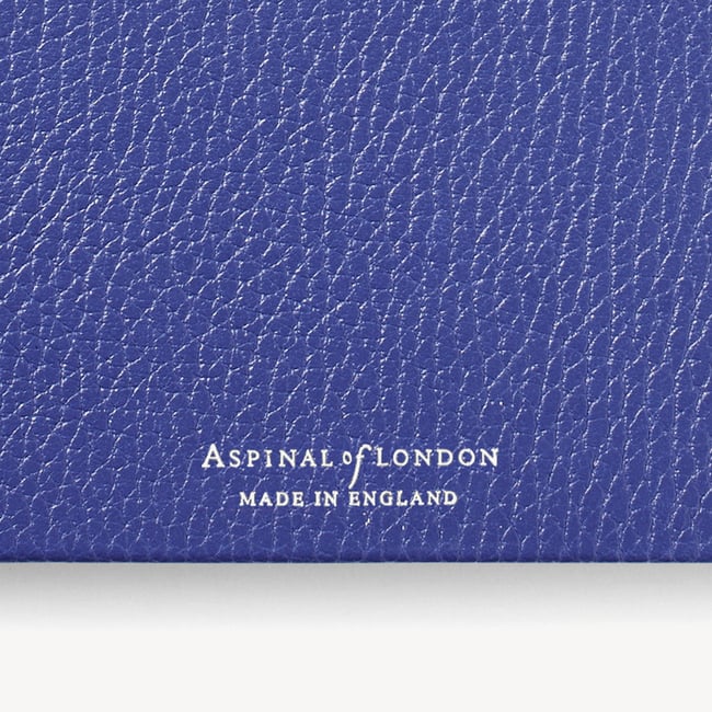 2026 A4 Week to View Leather Diary in Blue Pebble | Aspinal