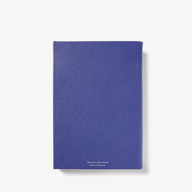 2026 A5 Day to Page Leather Diary in Blue Pebble | Aspinal