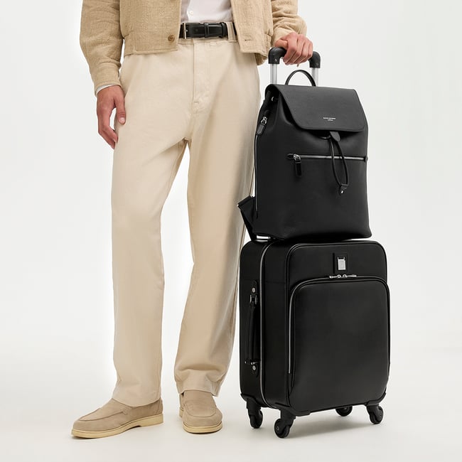 Reporter Black Backpack | Aspinal of London