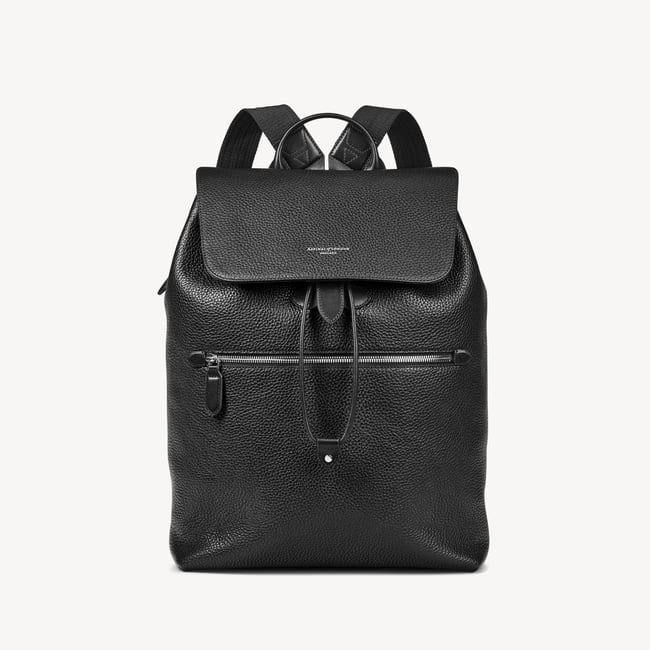 Reporter Black Backpack | Aspinal of London