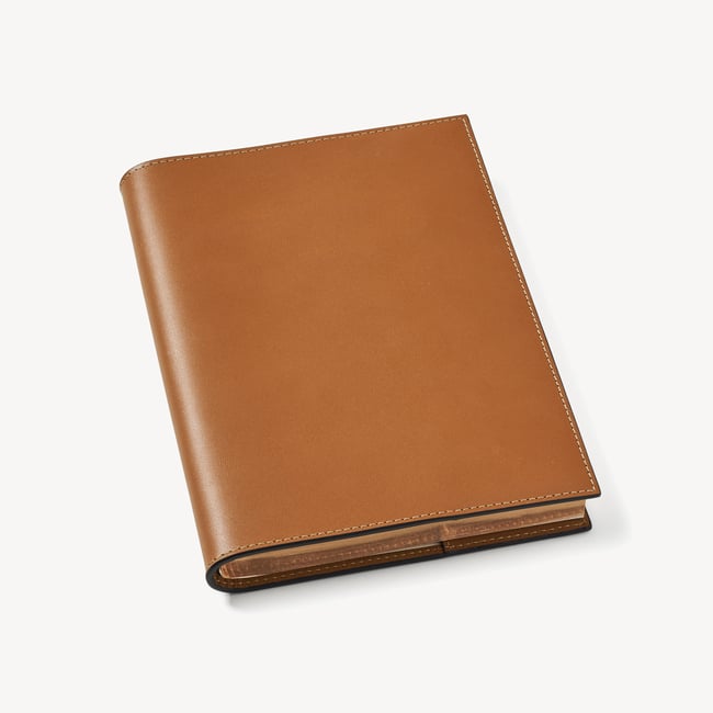 A5 Refillable Luxury Journal in Smooth Tan | Aspinal of London
