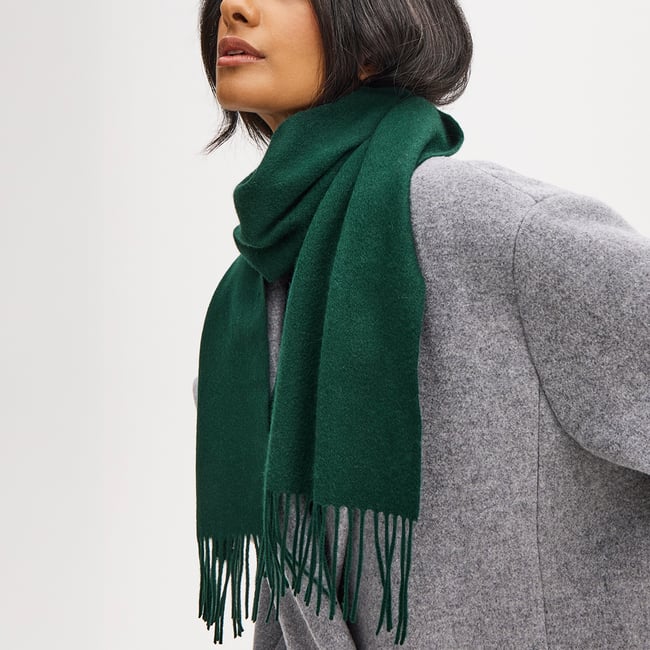 Pure Cashmere Scarf in Evergreen Pure Cashmere | Aspinal
