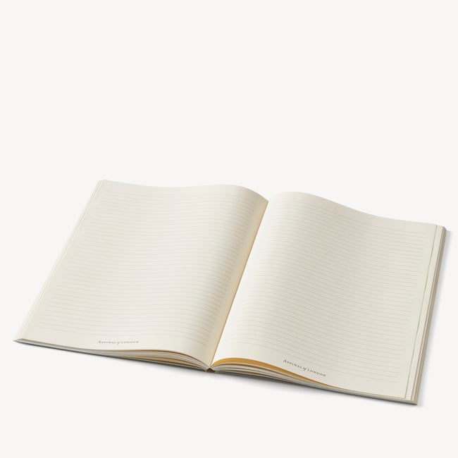 A4 Journal Refill in Silver Edge Gilding | Aspinal of London