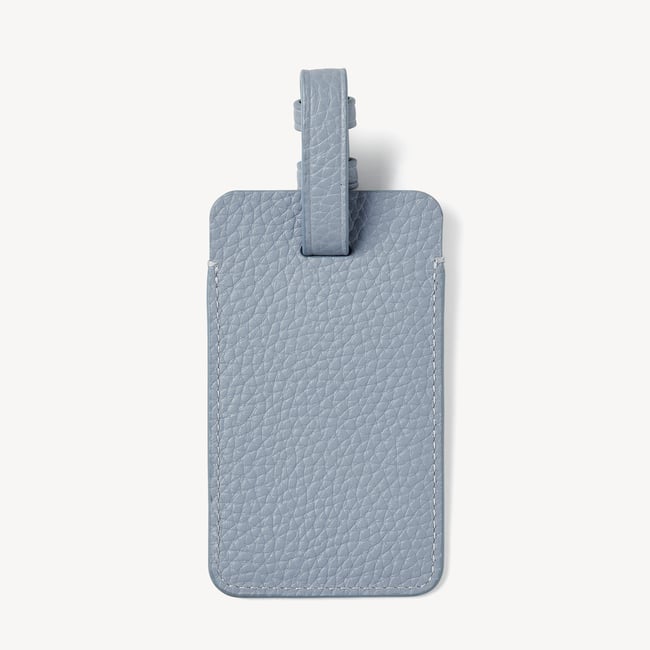 Luggage Tag in Sky Blue Pebble | Aspinal of London