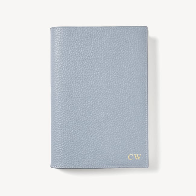 A5 Refillable Luxury Journal in Sky Blue Pebble | Aspinal