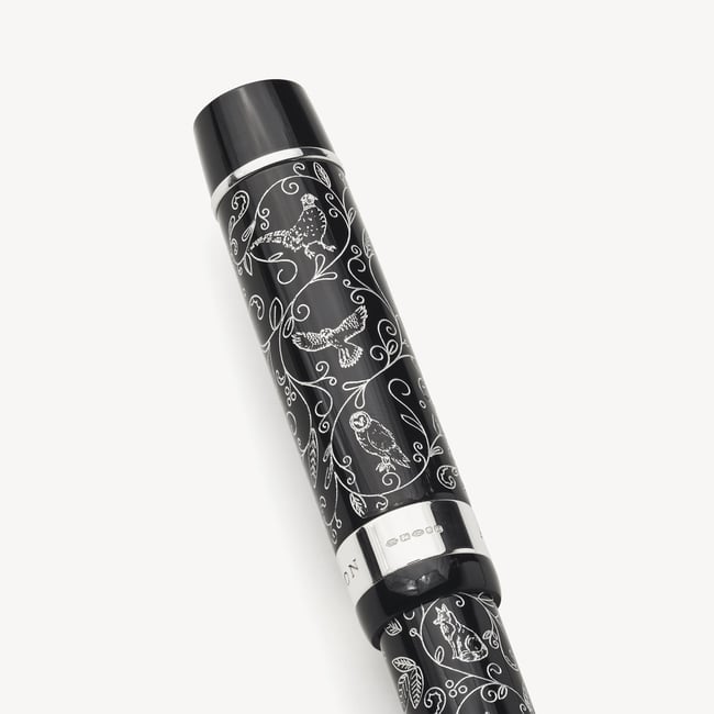 Sterling Silver Black English Heritage Classic Pen | Aspinal