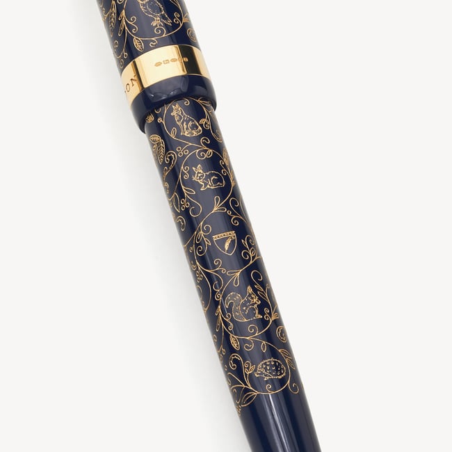 Gold Plated Blue Acrylic English Heritage Classic Pen | Aspinal