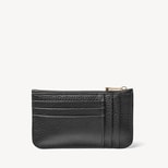 Ella Card & Coin Holder in Black Pebble | Aspinal of London