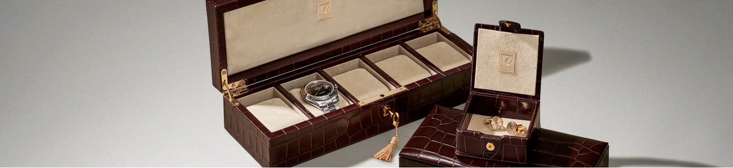 Leather Cufflink Boxes & Watch Boxes | Aspinal of London