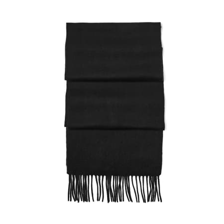 Cashmere Scarf in Black | Aspinal of London