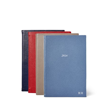 A5 Leather Diary Day to Page | Aspinal of London