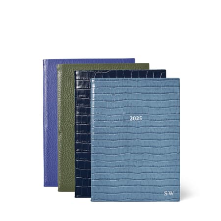 A5 Leather Diary Week to View | Aspinal of London