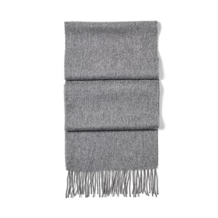 Pure Cashmere Scarf in Light Grey | Aspinal of London