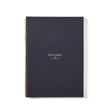 A4 Spiral Notepad Refill with Lined Pages | Aspinal of London