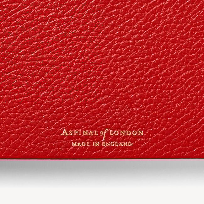 2026 A5 Day to Page Leather Diary in Red Pebble | Aspinal