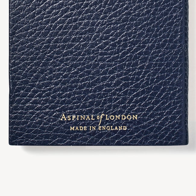 2026 Slim Pocket Leather Diary in Navy Pebble | Aspinal of London
