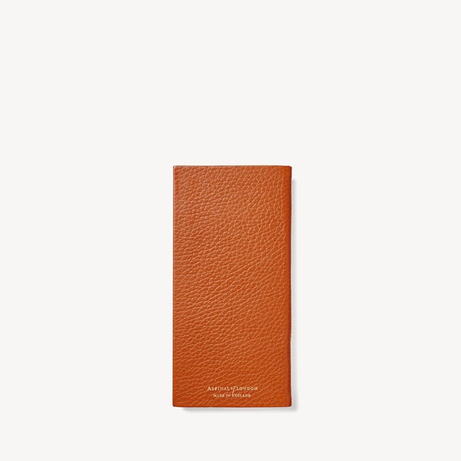2026 Slim Pocket Leather Diary in Marmalade Pebble| Aspinal