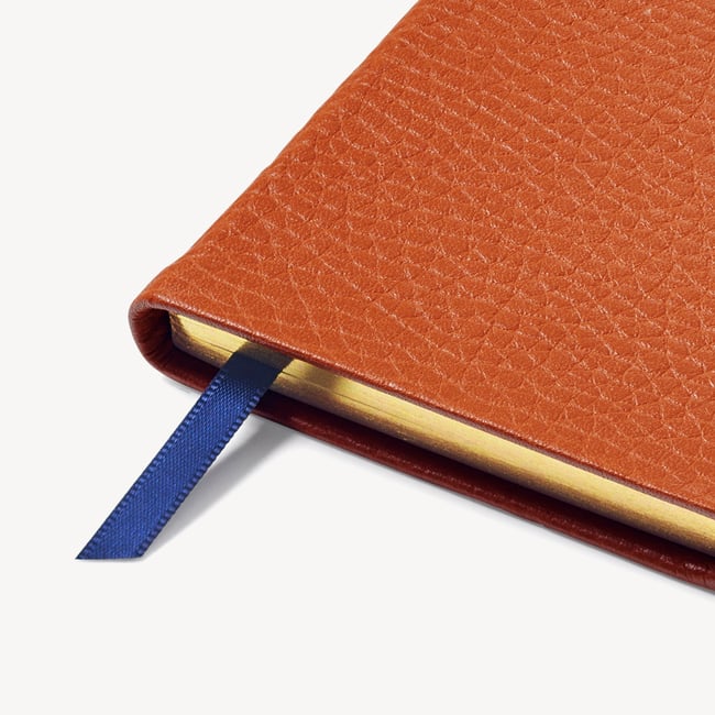 2026 Slim Pocket Leather Diary in Marmalade Pebble| Aspinal
