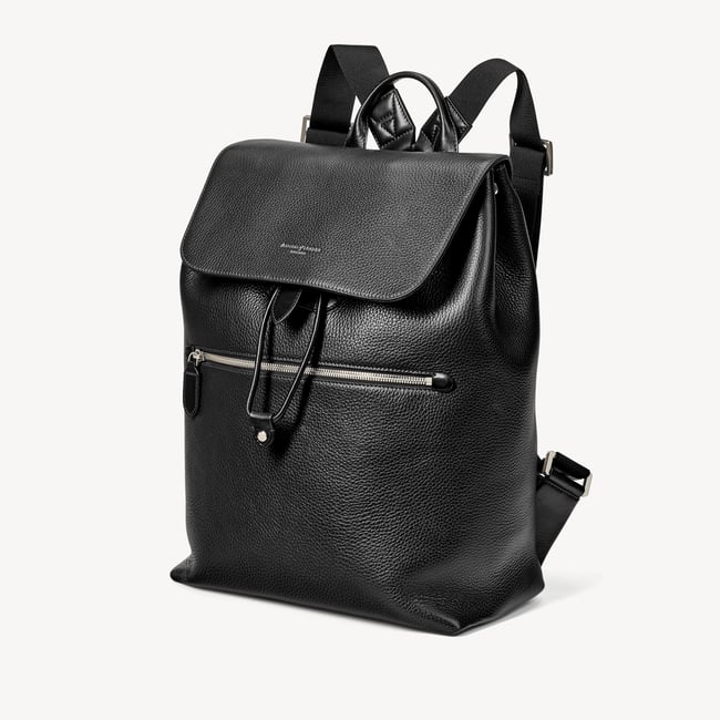 Reporter Black Backpack | Aspinal of London