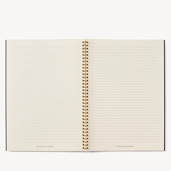 A4 Spiral Notepad Refill with Lined Pages | Aspinal of London