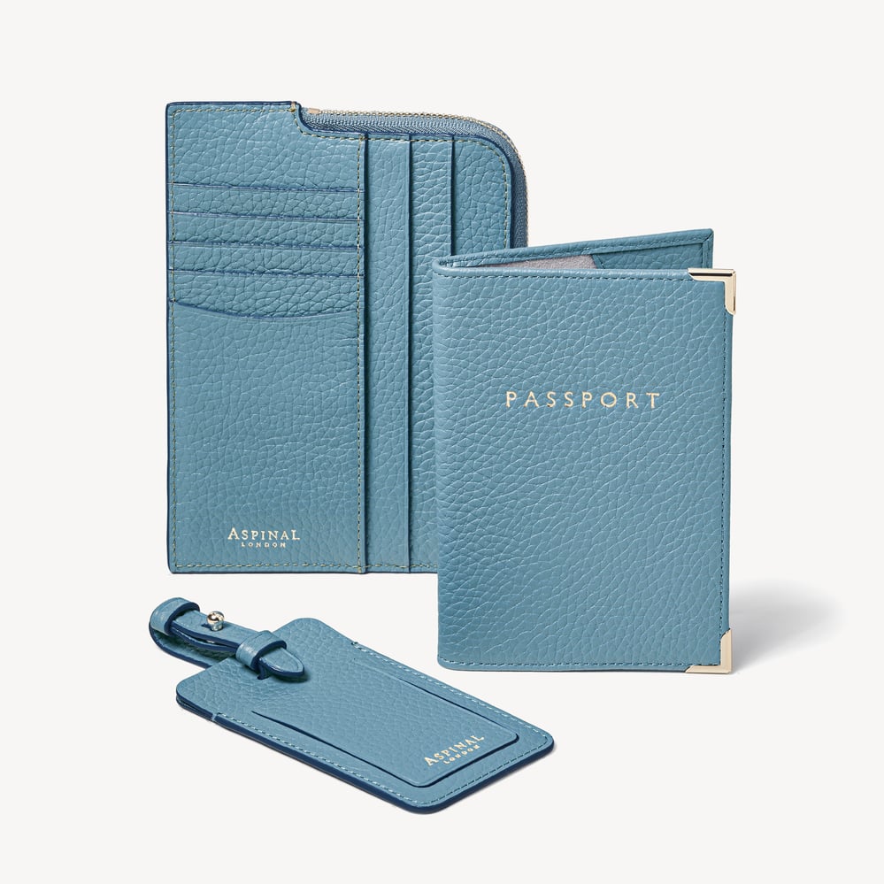Personalised Leather Travel Collection Gift Set | Aspinal