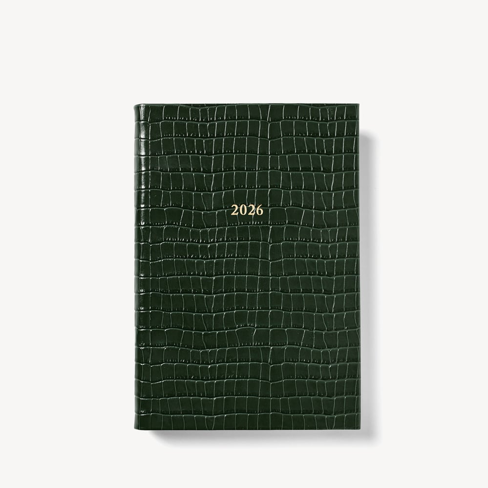 A5 Diary Day Per Page - Leather Diary | Aspinal of London