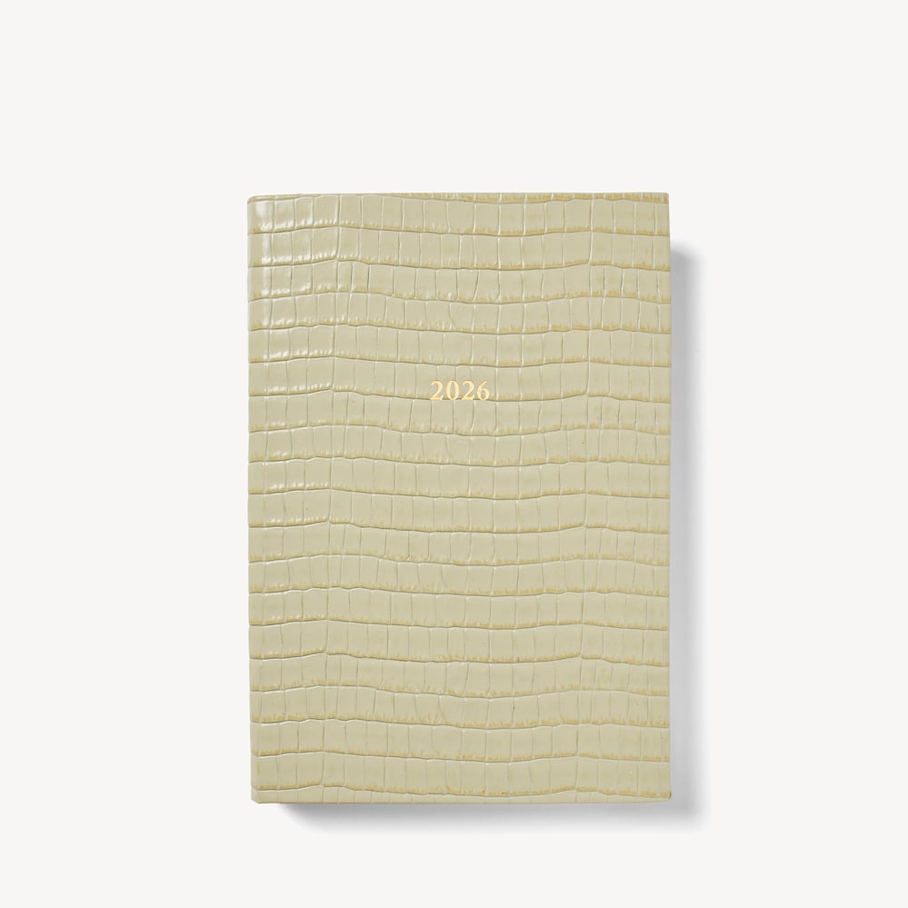 A5 Diary Day Per Page - Leather Diary | Aspinal of London