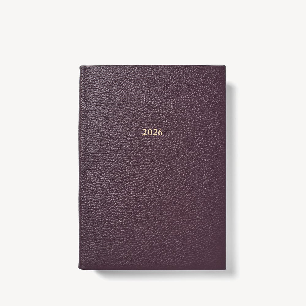 A5 Diary Week to View - Leather Diary | Aspinal of London