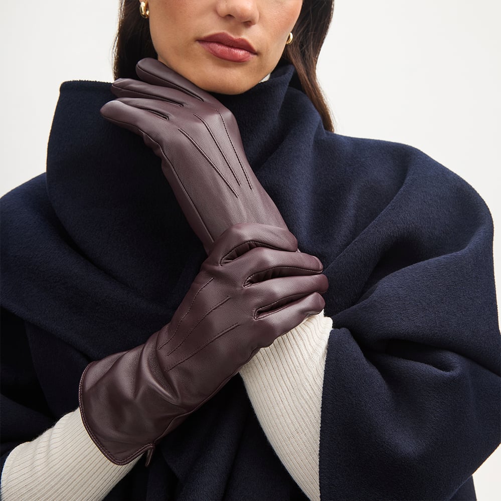 Women's Cashmere Lined Leather Gloves | Aspinal of London