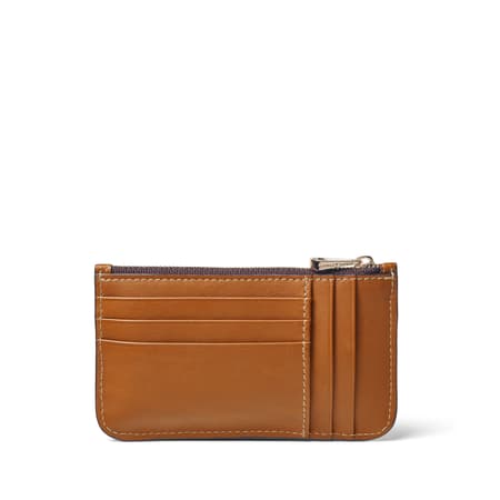 Ella Card & Coin Holder in Smooth Tan | Aspinal of London