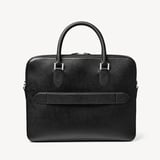 Slim Leather Briefcase in Black Saffiano | Aspinal of London