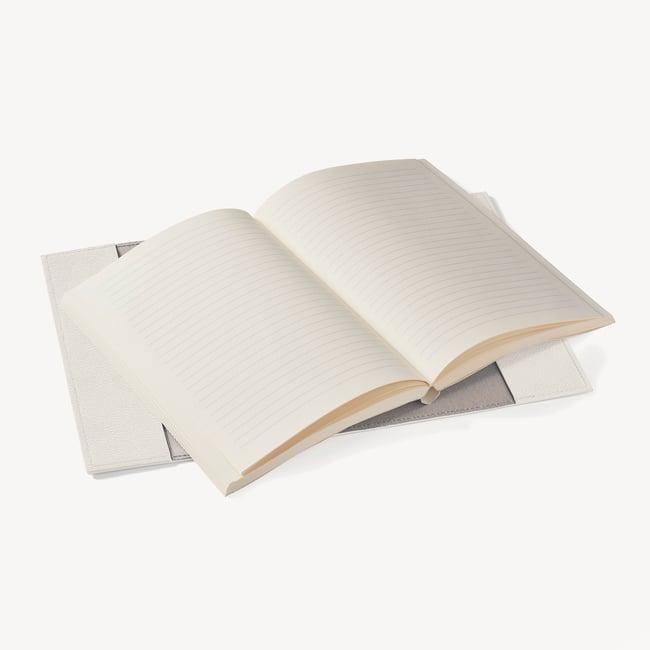 Ivory AppleSkin™ A5 Vegan Journal| Aspinal of London