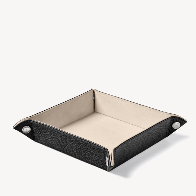 Medium Tidy Tray in Black Pebble | Aspinal of London
