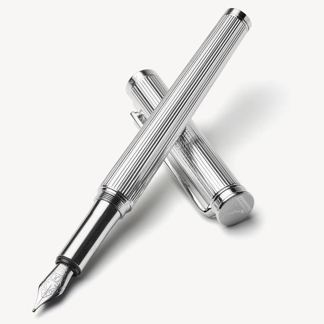 Fountain Pen in Sterling Silver 925 | Aspinal of London