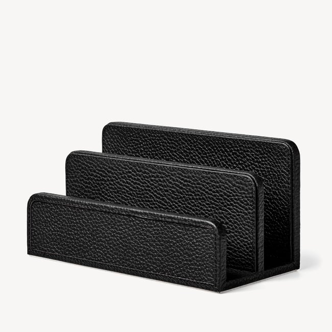 Letter Rack in Black Pebble | Aspinal of London