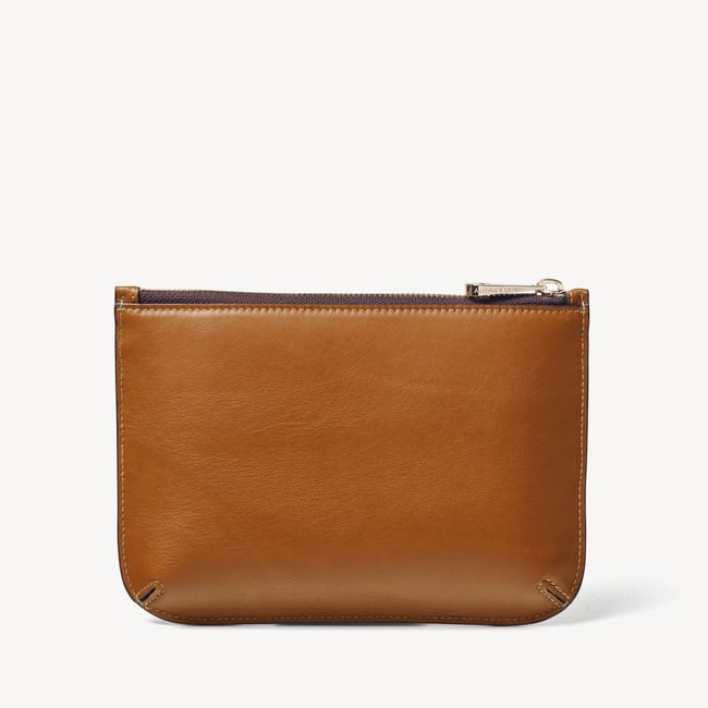 Medium Ella Pouch in Smooth Tan | Aspinal of London