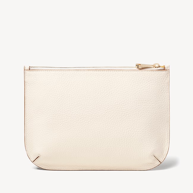 Ivory Ella Large Leather Pouch | Resort Collection | Aspinal